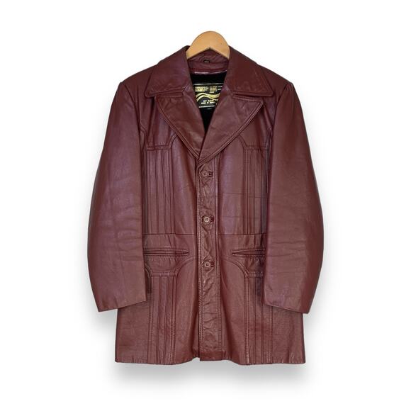 Montgomery Ward | Jackets & Coats | Cowhide Leather Coat Size 38 R ...